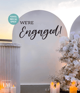 We're Engaged Sign Vinyl Decal for Backdrop - Liemanco Australia