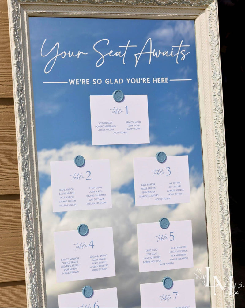 Wedding Seating Plan HEADER Decal - Liemanco Australia