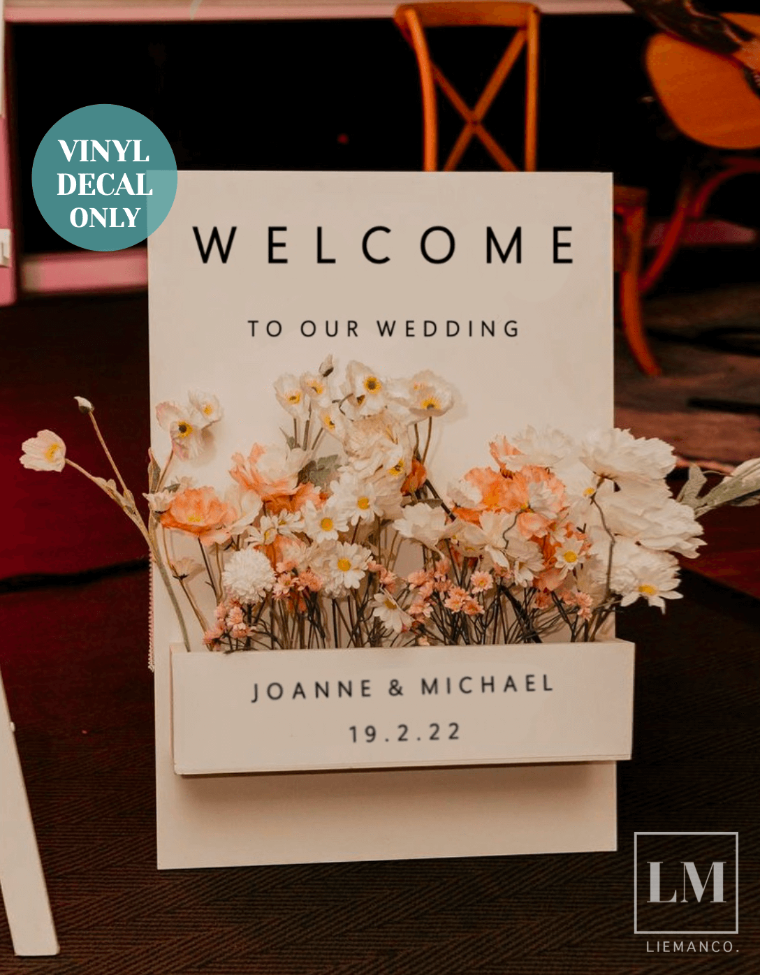Rustic Welcome Sign Flower Box Decal - Liemanco Australia