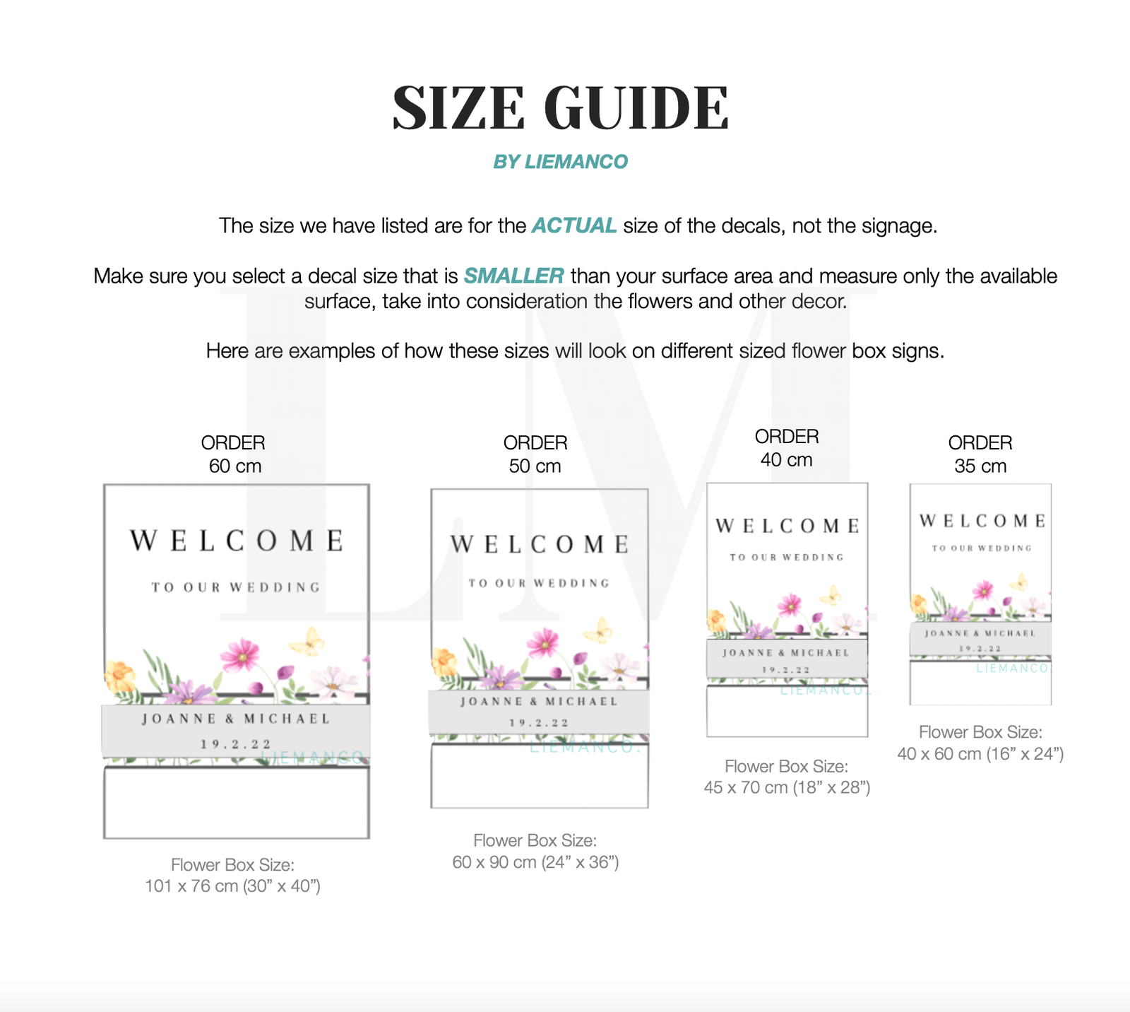 Rustic Welcome Sign Flower Box Decal - Liemanco Australia