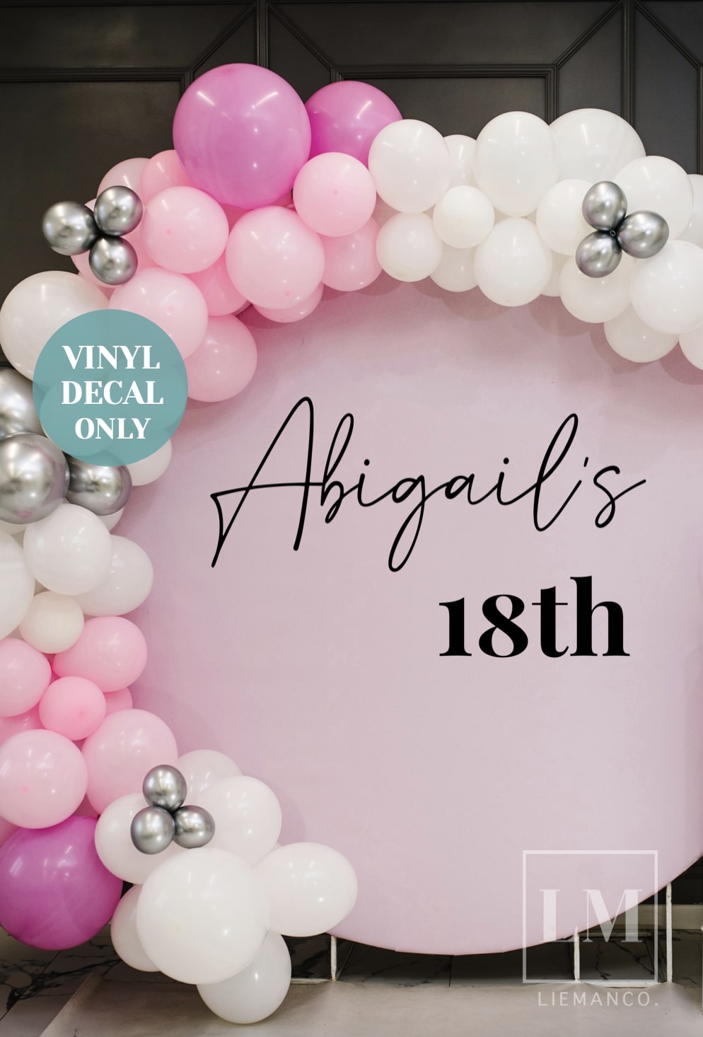 Custom Happy Birthday Vinyl Decal for Backdrop - Liemanco Australia
