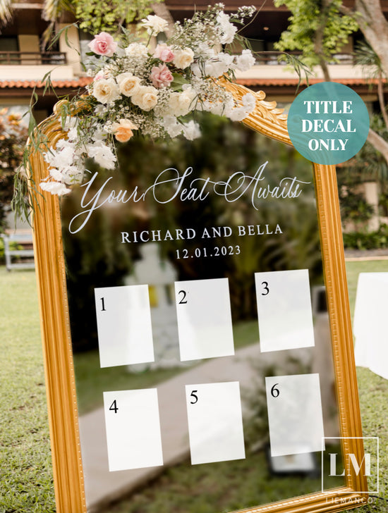 Find Your Seat Decal for Seating Chart Mirror - Liemanco Australia