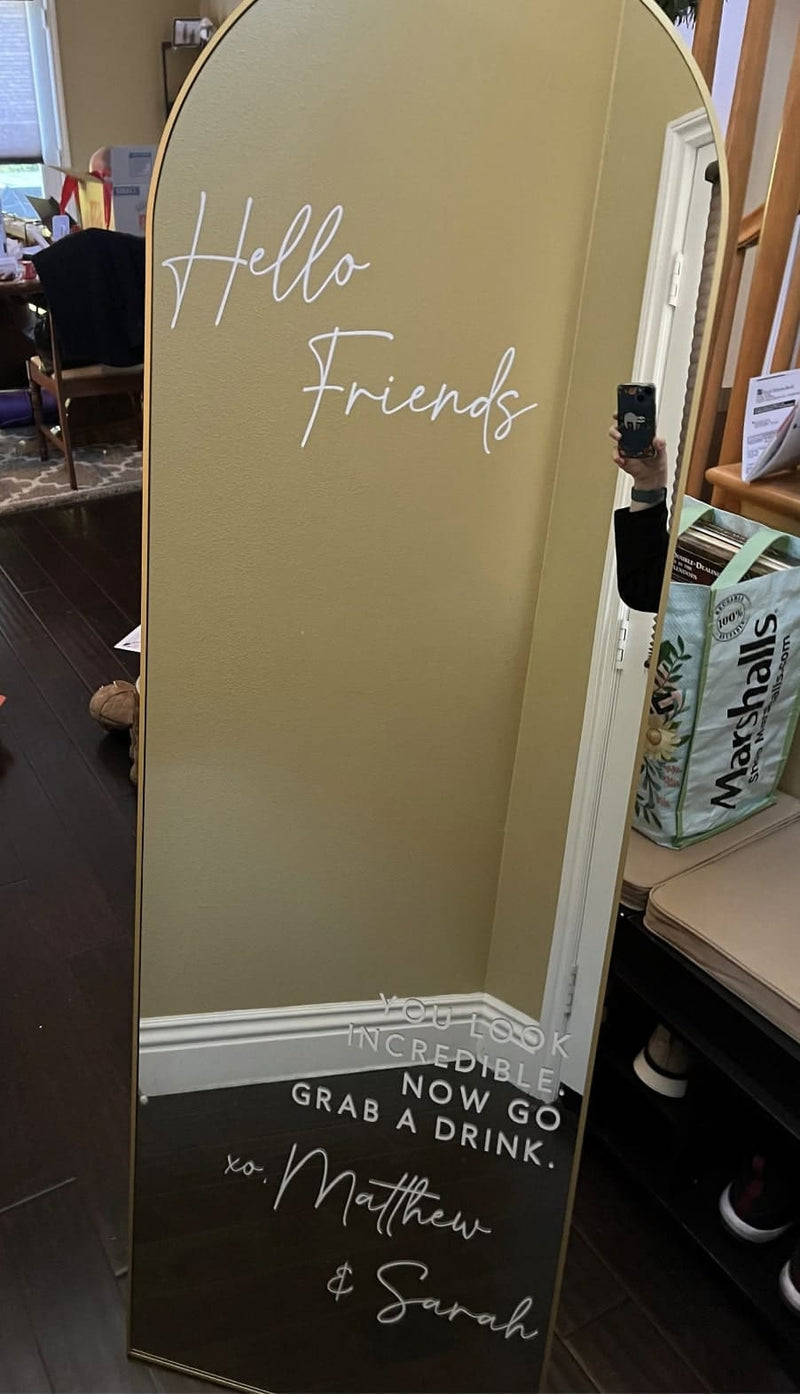Custom Selfie Mirror Decal for Wedding Entry Sign - Liemanco Australia