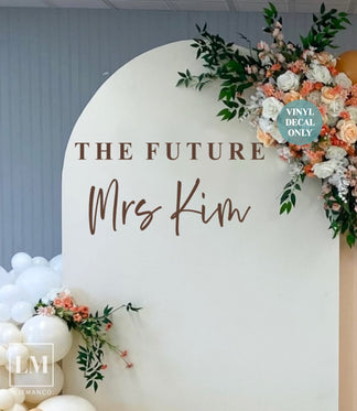 Future Mrs Balloon Arch Decal for Bridal Shower Decor - Liemanco Australia