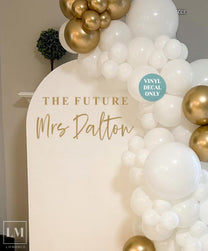 Future Mrs Balloon Arch Decal for Bridal Shower Decor - Liemanco Australia
