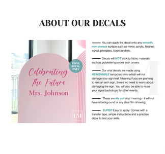 Celebrating the Future Mrs Vinyl Decal - Liemanco Australia
