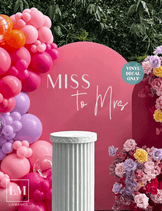 Miss to Mrs Vinyl for Bridal Shower Balloon Arch - Liemanco Australia