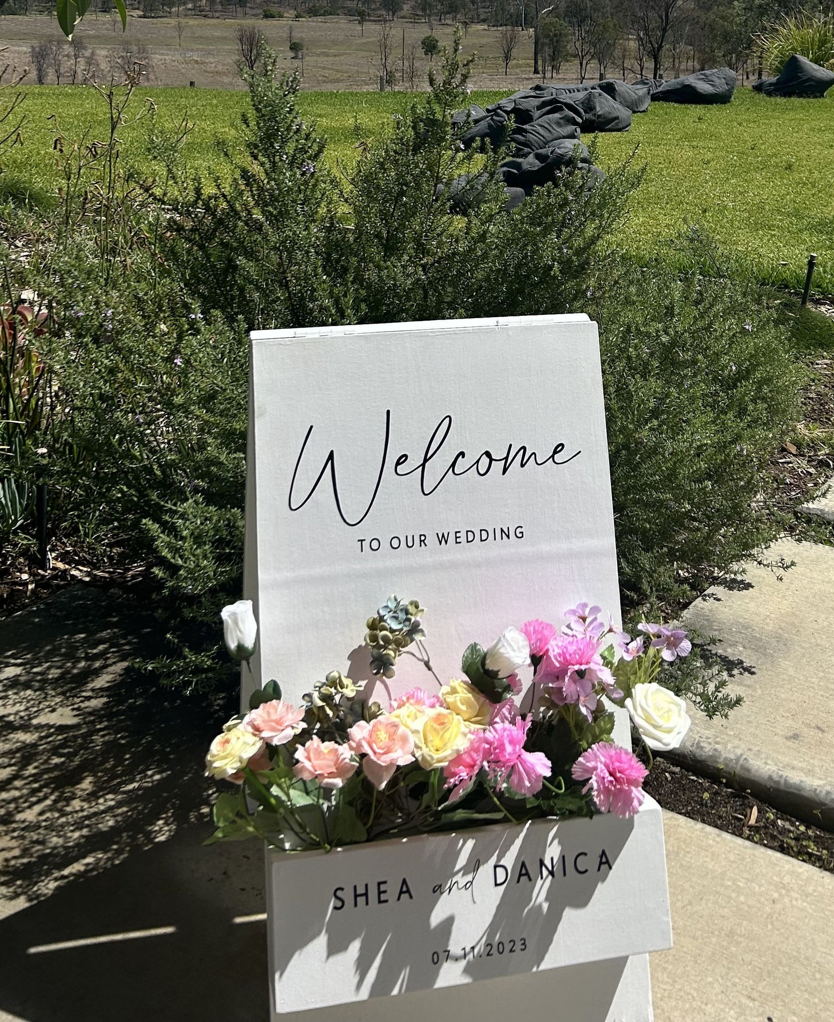 Custom Decal for Flower Box Wedding Sign - Liemanco Australia